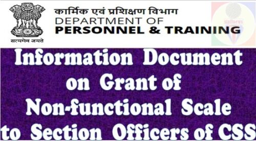 Information Document on Grant of Non-functional Scale to Section ...
