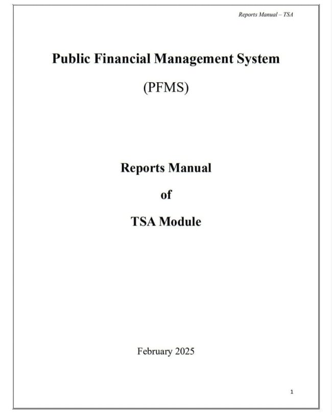 User Manual on TSA/TSA Hybrid Reports: CGA O.M. | StaffNews